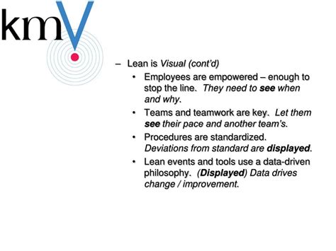 PPT Applying Visual Factory In The Lean Enterprise PowerPoint Presentation ID