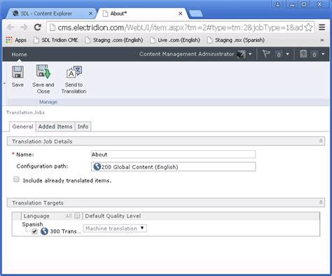 Setting Up Sdl Language Cloud Beglobal On Sdl Tridion 2013 Sp1