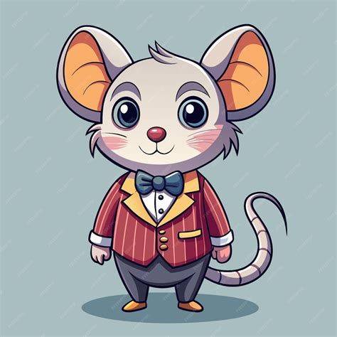 Fancy Mouse Wearing A Suit Cartoon Vector Illustration Premium Ai Generated Vector