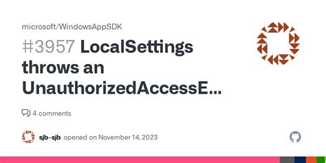 Localsettings Throws An Unauthorizedaccessexception After Appinstance
