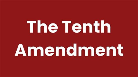 What Is The Tenth Amendment Key Insights And Overview