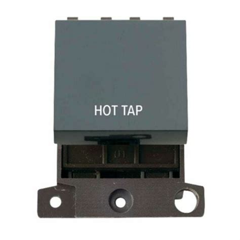 Click MD BK HT MiniGrid Black Ingot A Twin Width Pole HOT TAP Switch Module