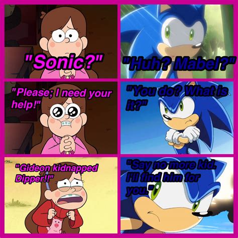 Mabel Asks Sonic For Help By Darkmegafan01 On Deviantart
