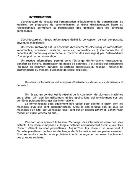 Architecture Des Reseaux Isc Pdf