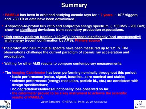 Calorimetry In Space With Pamela Ppt Download