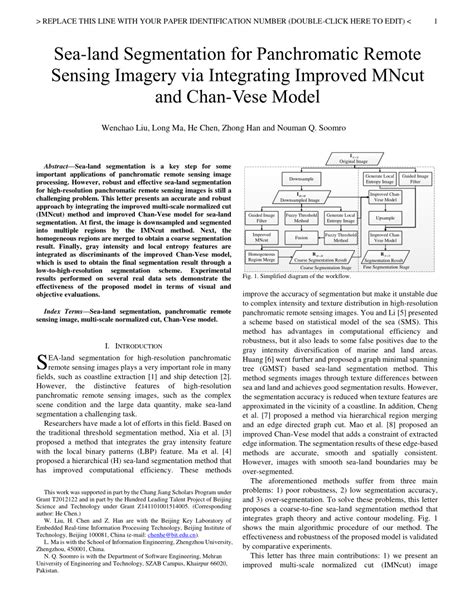 Pdf Sea Land Segmentation For Panchromatic Remote Sensing Imagery Via