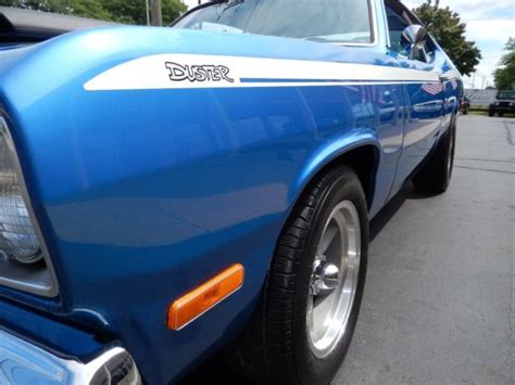 1972 Plymouth Duster B5 Blue 340 Pistol Grip 4 Speed Rotisserie
