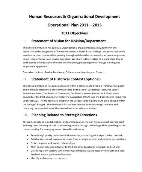 12 Hr Operational Plan Templates Pdf Doc