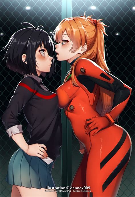 Souryuu Asuka Langley And Peni Parker Neon Genesis Evangelion And 3