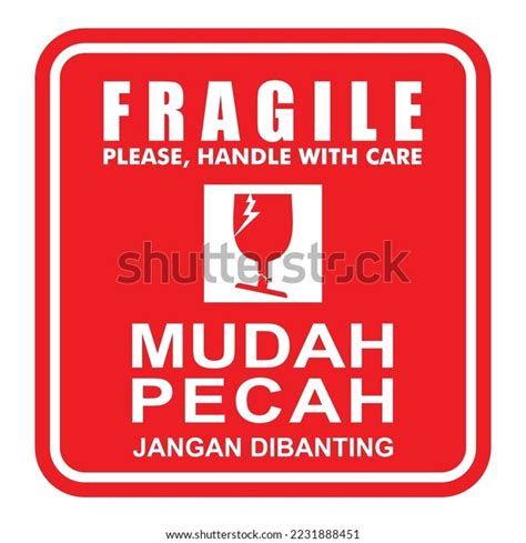 Fragile Please Handle Care Sticker Label Stock Vector Royalty Free 2231888451 Shutterstock