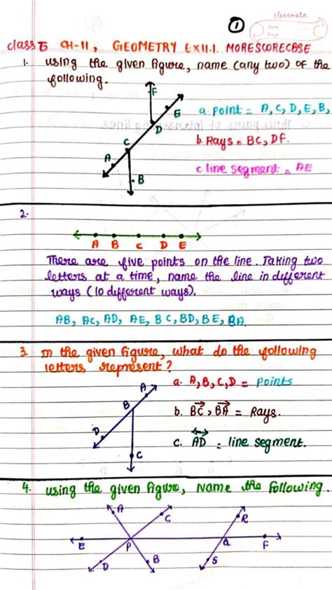 Cbse Class 6 Chapter 11 Ex 111 Geometry Solved Problems Part 1