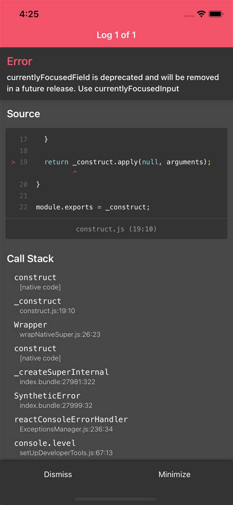 Error Currentlyfocusedfield Is Deprecated And Will Be Removed In A