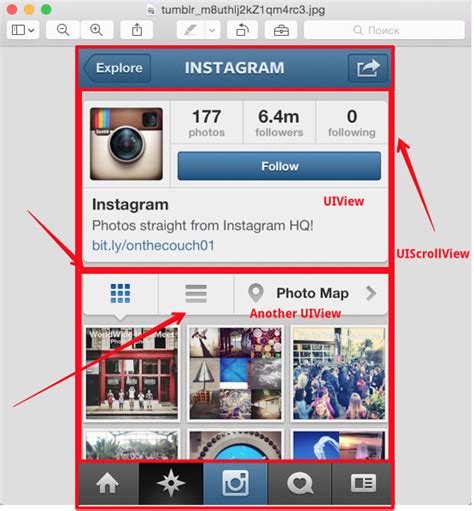 Objective C IOS Instagram Profile View And Scrolling Stack Overflow