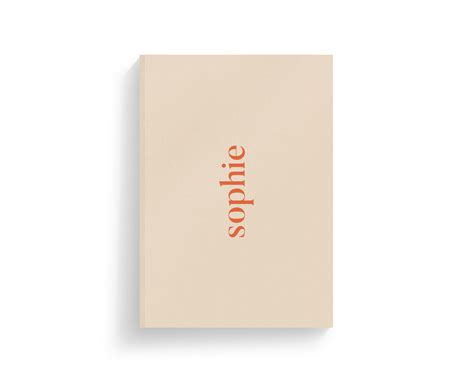 Personalised Name Notebook Peach Words With Heart