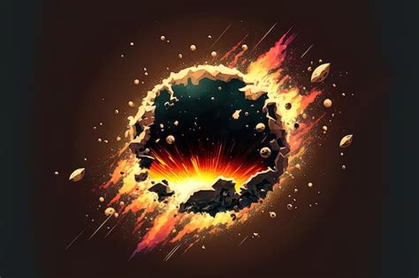 Premium Ai Image A Planet Exploding In Space