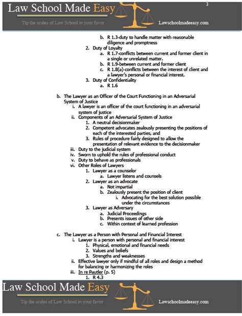 Law School Outlines Overview