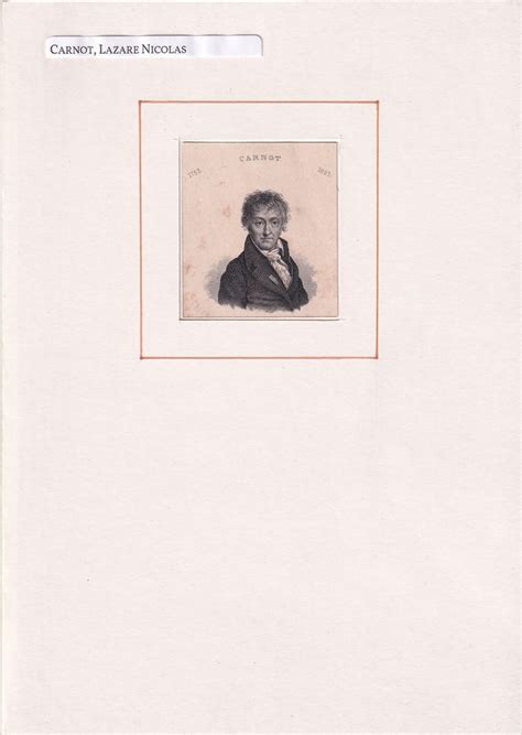 Portrait Lazare Nicolas Marguerite Carnot 1753 Nolay 1823 Magdeburg Französischer Offizier