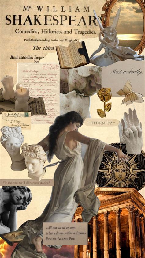 Vintage Aesthetic Collage Moodboard Statues Roman Ancient Roman