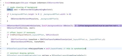 Ios Dtcoretext Got A Warning Of Ui Api Called On A Background