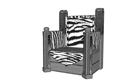 호랑이 가죽 무늬 의자