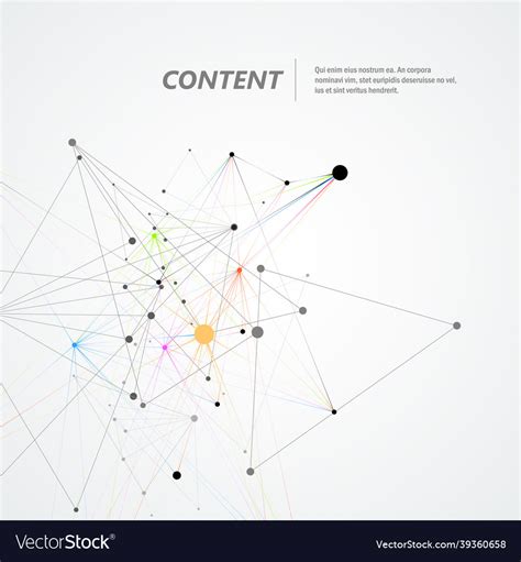 Abstract Molecular Network Pattern With Dynamic Vector Image