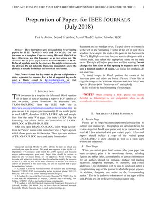 IEEE Template Doc