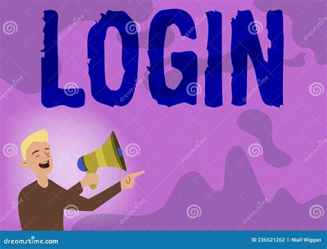Conceptual Display Login Business Showcase Entering Website Blog Using Username And Password