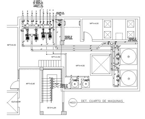 Machine Room Detail D View Layout Cad Structure Autocad File Artofit