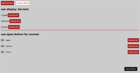 Css Content With Counter Codesandbox