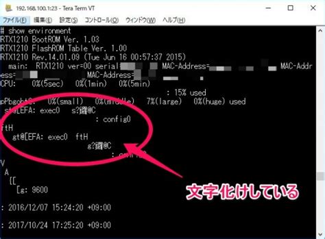 Teratermによるyamahaルーターログイン時における文字化けを解消 Js Memory