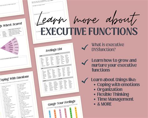 Executive Functions Workbook Printable Executive Functions Workbook