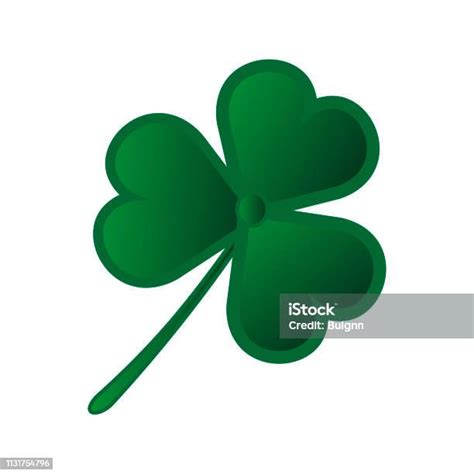 세인트 패트릭 스 일 아이콘 기호 흰색 배경에 고립 된 전통적인 녹색 색깔의 클로버 잎 벡터 Eps10 일러스트 3 명에 대한 스톡 벡터 아트 및 기타 이미지 Istock