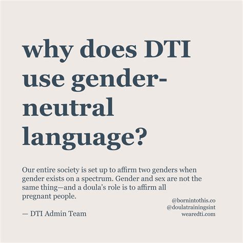 Ask A Dti Doula Why Should Doulas Use Gender Neutral Language