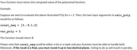 Solved Question 1 Computing Polynomials [35 Marks A