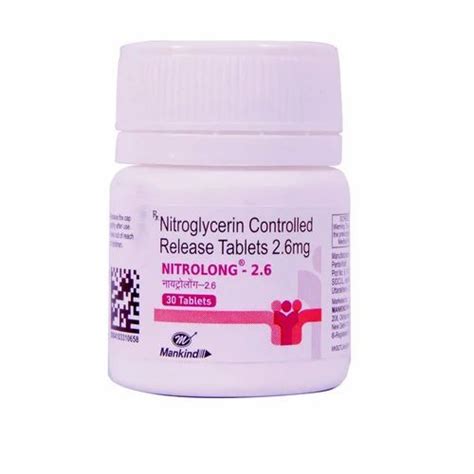 Nitroglycerin 26 Mg Tablet At ₹ 22213bottle Nitroglycerin Tablet