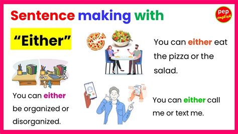 Sentence Making With Either Daily Use Sentences Easy Sentences