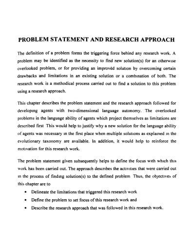 Research Problem Statement Templates In PDF MS Word Google Docs Apple Pages