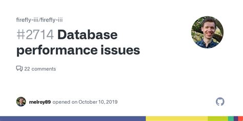 Database Performance Issues · Issue 2714 · Firefly Iii Firefly Iii · Github