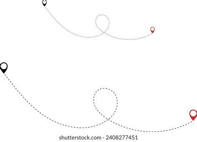 Route Location Icon Two Pin Sign Stock Vector Royalty Free Shutterstock