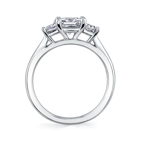 Marquise Cut Solitaire Three Stone Engagement Ring Micheline Sylvie