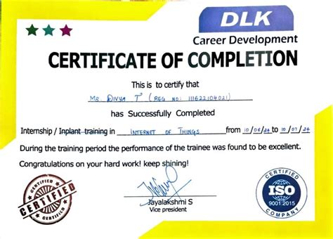 Divya T On Linkedin Iot Internship Techjourney Internetofthings Dlkcareerdevelopment