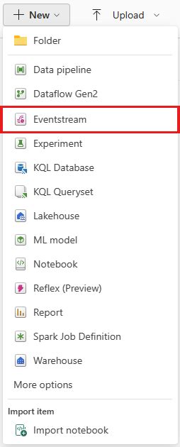 Microsoft Fabric에서 이벤트 스트림을 만듭니다 Microsoft Fabric Microsoft Learn