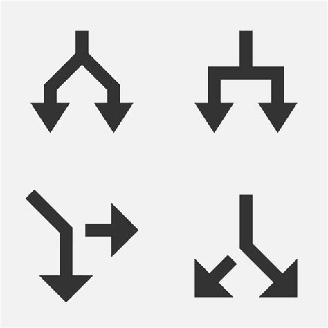 Arrow Direction Split Process Icon Vector 28189996 Vector Art At Vecteezy