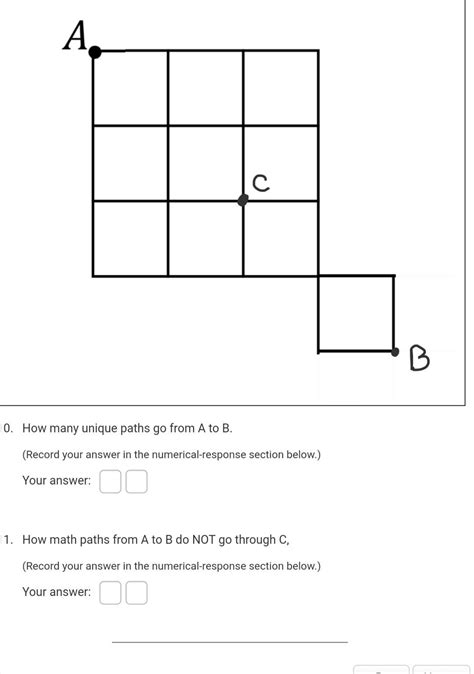 Solved 0 How Many Unique Paths Go From A To B Record Your