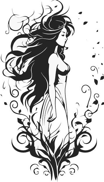 Garota Na Floresta Vetor Premium