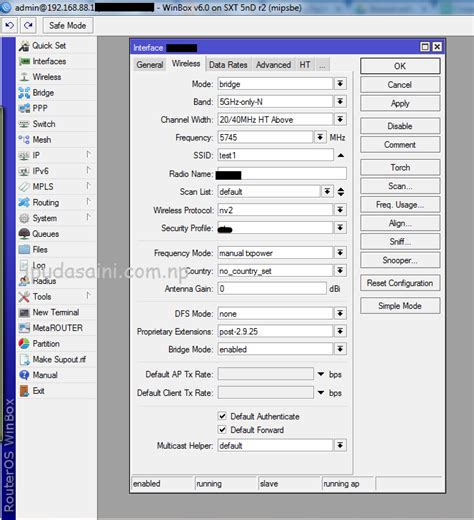 Mikrotik SXT 5nD r2 setup in bridge mode - jpudasaini