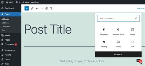 How To Create A Post Or Page With The WordPress Block Editor Learn WordPress
