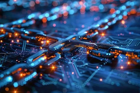 Premium Photo Blockchain Technology Illustration Created With