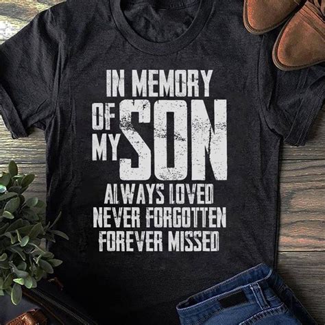 In Memory Of My Son T Shirt Loving Remembrance T Etsy