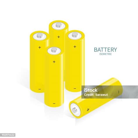 아이소메트릭 배터리 Aa 충전기 벡터 배터리 전원에 대한 스톡 벡터 아트 및 기타 이미지 배터리 전원 산더미 리튬